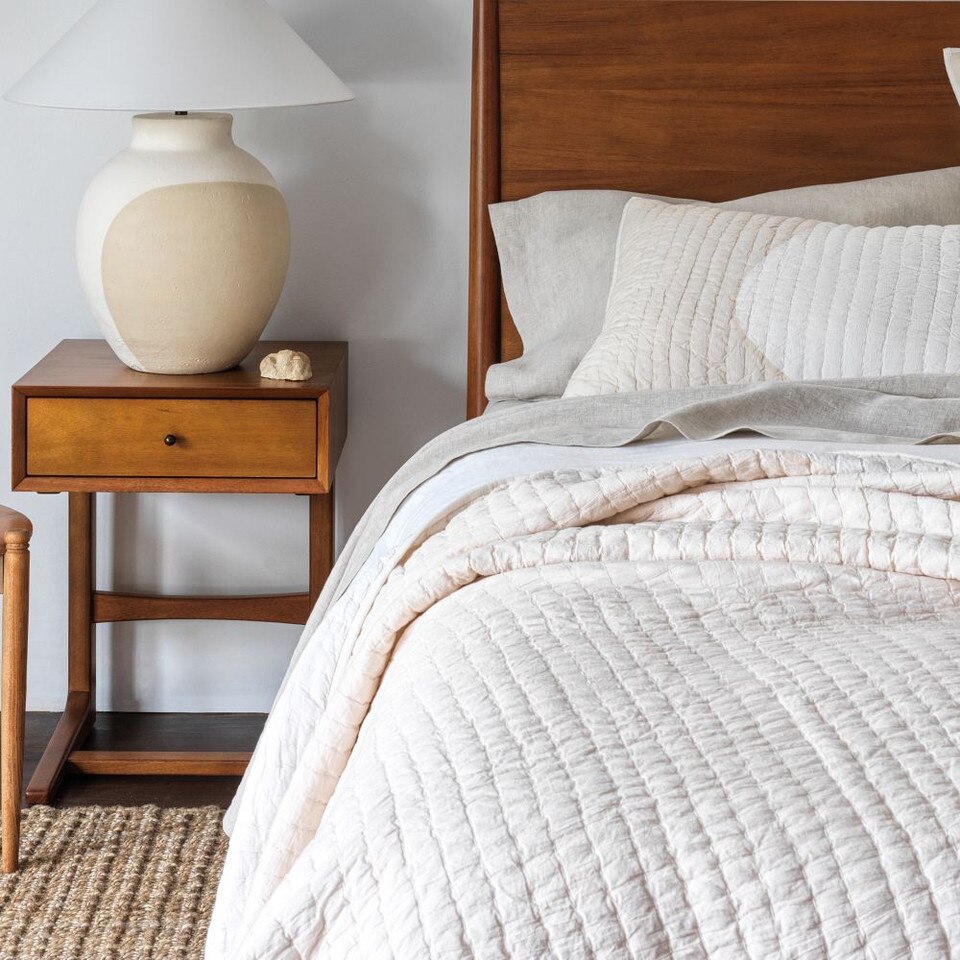 Mara Hoffman Colourblock Coverlet & Pillowcases | west elm Australia